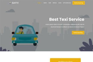 Taxi Service HTML Template Graphic by themefamily · Creative Fabrica