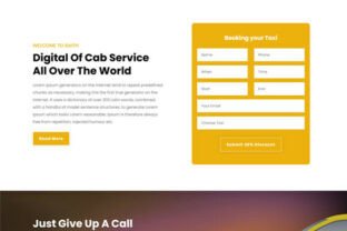 Taxi Service HTML Template Graphic by themefamily · Creative Fabrica