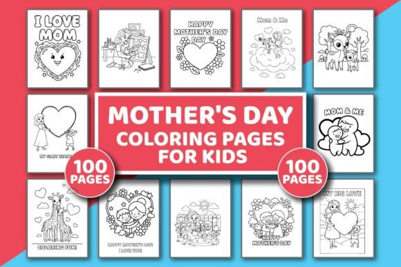Mother's Day Coloring Book for Kids Graphic by Designer Home · Creative ...