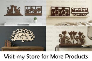 Cats Wall Art Laser Cut SVG · Creative Fabrica