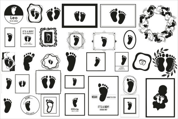3 Cricut Baby Footprint Svg Designs & Graphics