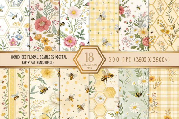 Spring Blooms Seamless Digital Paper Graphic by Designstock · Creative ...