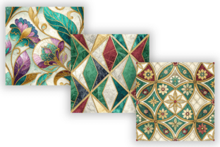 Luxury Stained Glass Mosaic Seamless Graphic by Florid Printables ...