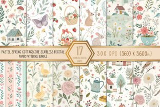 Pastel Spring Cottagecore Seamless Paper Graphic by Craftfiles-SVG ...