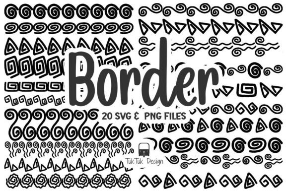 Decorative Border Frame SVG PNG Bundle Graphic by TukTuk Design ...