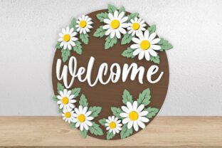 Daisy Welcome Sign SVG · Creative Fabrica