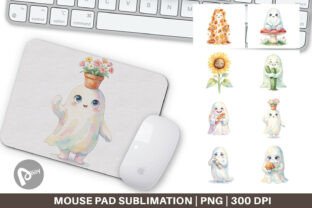 Watercolor Botanical Ghost Mouse Pad Graphic by Artnoy · Creative Fabrica