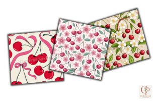 Cherry Blossoms Pattern Digital Paper Graphic by CozyPrint Studio Co ...