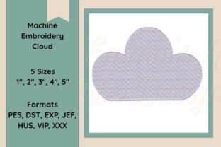 Cloud Machine Embroidery Design · Creative Fabrica