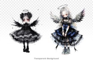 Crybaby Goth Angel PNG Bundle Graphic by Hega Prakosa · Creative Fabrica
