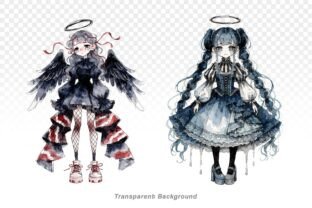 Crybaby Goth Angel PNG Bundle Graphic by Hega Prakosa · Creative Fabrica