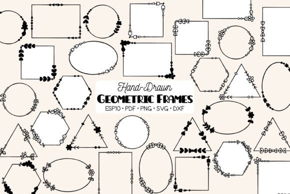 Geometric Frame | Decorative Border Graphic by Digital_Draw_Studio ...