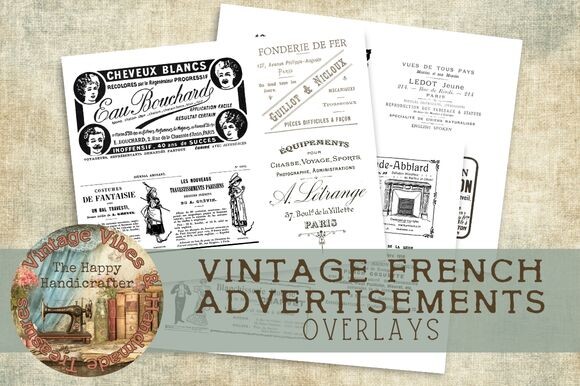 Vintage French Advertisements Overlays Graphic by thehappyhandicrafter ...