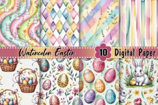 Watercolor Easter Digital Paper Graphic by Artistic Garden · Creative ...