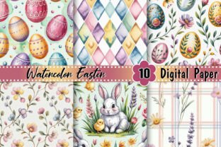 Watercolor Easter Digital Paper Graphic by Artistic Garden · Creative ...