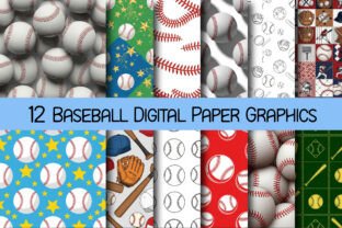 Baseball Digital Paper Graphics Graphic by FontSupply Studio · Creative ...