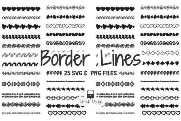 Abstract Hand Drawn Border Line SVG PNG Graphic by TukTuk Design ...