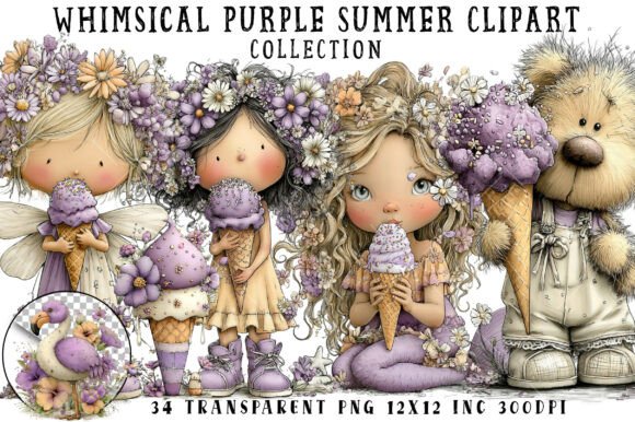 Whimsical Summer Girl Clipart Graphic by RevolutionCraft · Creative Fabrica