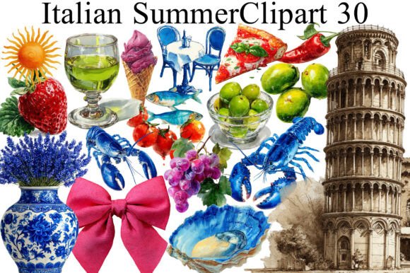 Whimsical Summer Dolphins Clipart Graphic by DreamArtGraphic · Creative ...