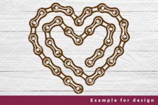Bicycle Chain Heart SVG [EP601] Graphic by zeecool.jy · Creative Fabrica