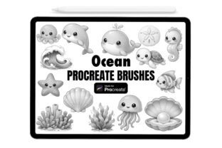 Cute Ocean Procreate Brushes Graphic by DreanArtDesign · Creative Fabrica