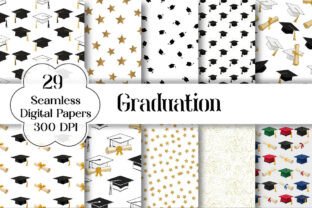 Seamless Graduation Digital Paper Graphic by Bundle · Creative Fabrica