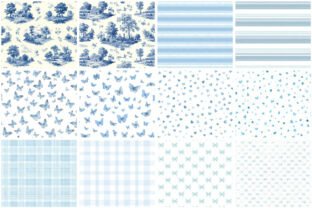 Blue Aesthetic Digital Patterns Graphic by sagorarts · Creative Fabrica