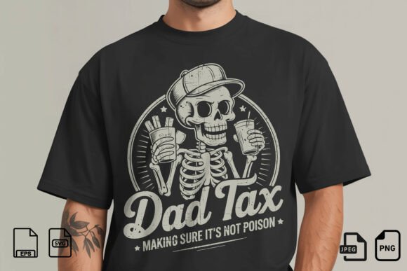 Dad Tax Skeleton SVG Design Graphic by trendyhunt43 · Creative Fabrica