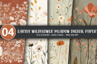 Earthy Wildflower Meadow Digital Paper Graphic by Artify Hub Studio ...