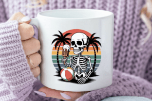 Summer Skeleton PNG, Beach Skull Clipart Graphic by Design Station ...