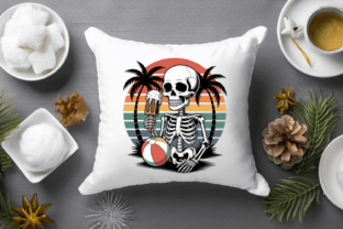 Summer Skeleton PNG, Beach Skull Clipart Graphic by Design Station ...