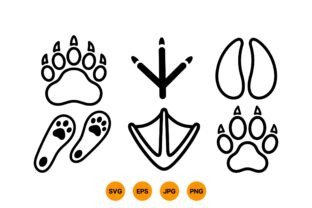 Animal Tracks Clipart Set Graphic by DesignVectx · Creative Fabrica