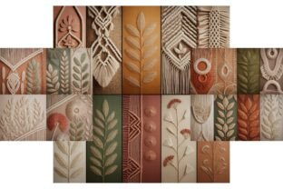 Boho Macrame Texture Background Graphic by Design Factory · Creative ...