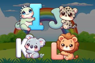 Cute Animal Alphabet a-Z PNG Clipart Graphic by Creative210 · Creative ...