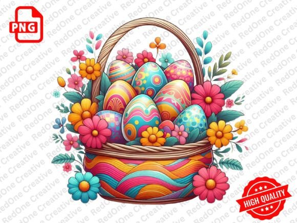 Groovy Retro Easter Clipart PNG Bundle · Creative Fabrica
