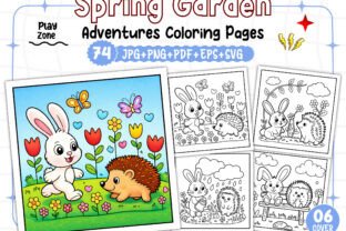 Spring Garden Adventures Coloring Pages Graphic by PLAY ZONE · Creative ...