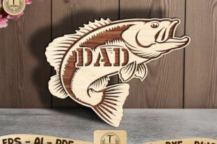Fathers Day Fishing Laser Cut File Svg · Creative Fabrica