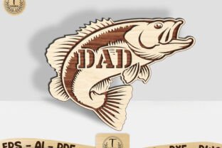 Fathers Day Fishing Laser Cut File Svg · Creative Fabrica