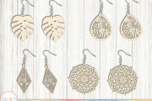 Boho Earrings SVG Laser Cut Bundle · Creative Fabrica