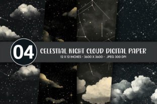 Celestial Night Cloud Digital Paper Graphic by Artify Hub Studio ...