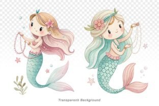 Pastel Mermaid PNG Bundle Graphic by Hega Prakosa · Creative Fabrica