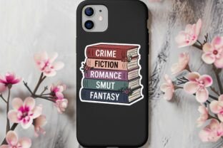 Retro Reading Book Lover Quote Stickers Graphic by ROSE CREATION ...