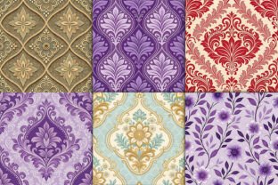 Royal Damask Seamless Pattern Bundle Graphic by Vectornest12 · Creative ...