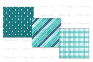 Teal Turquoise Digital Paper Bundle Graphic by Craftiqe-shop · Creative ...