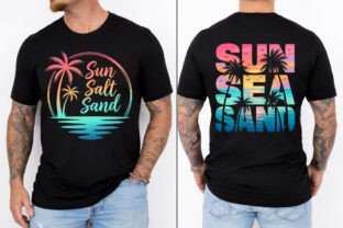 Sun Salt Sand Beach Sunset Design Graphic by SoftInk Studio · Creative ...