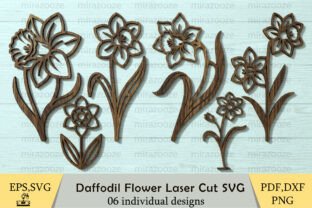Daffodil Flowers Laser Cut SVG · Creative Fabrica