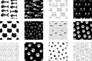 Doodle Cats Digital Pattern Graphic by Vintage · Creative Fabrica