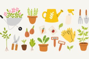 Gardening Tools Clipart Set Graphic by Lana Art · Creative Fabrica