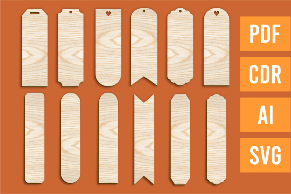 Laser Cut Bookmark Blanks – 12 SVG Files · Creative Fabrica