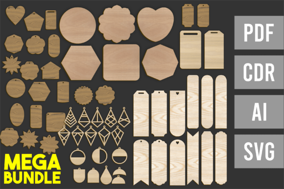 Mega Laser Cut Blank Bundle, 60 SVG Files · Creative Fabrica
